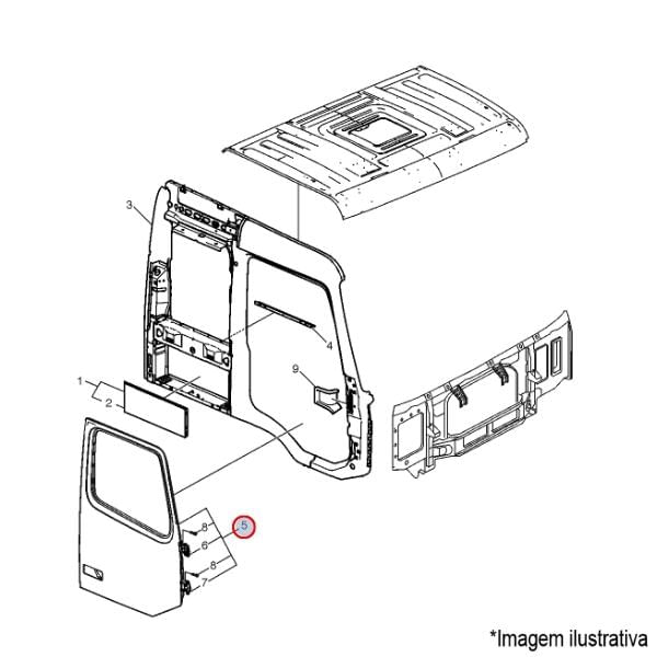 PORTA LD CABINE CAMINHÃO VOLVO FH - Dex Peças