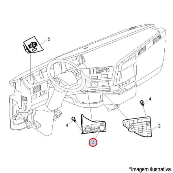 INTERRUPTOR COMANDO AR CONDICIONADO CAMINHÃO VOLVO FM - Dex Peças