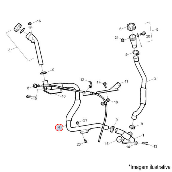 TUBO ENCHIMENTO ÓLEO MOTOR CAMINHÃO VOLVO FM - Dex Peças