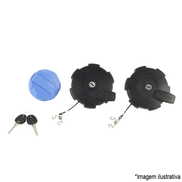 JOGO TAMPAS TANQUES COMBUSTIVEL/ARLA CAMINHÃO VOLVO - Dex Peças