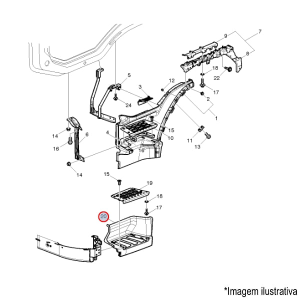 TAMPA CAIXA ESTRIBO LD CABINE CAMINHÃO VOLVO FMX - Dex Peças