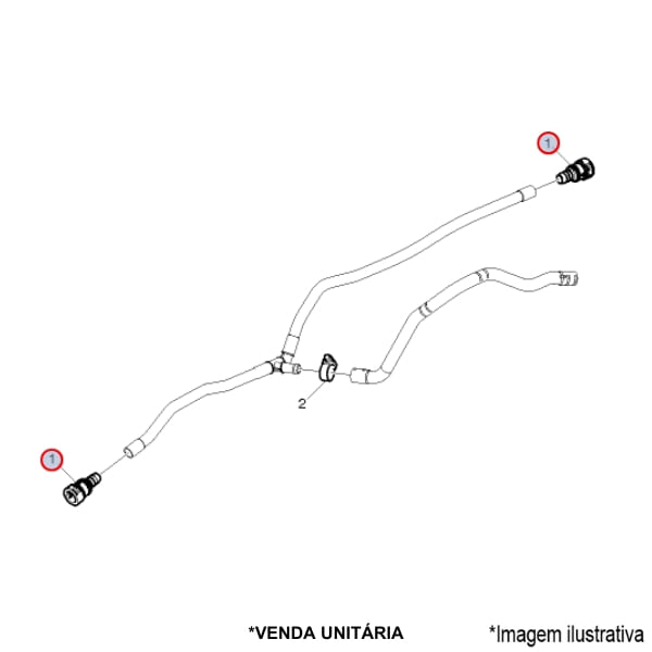 CONEXÃO ESPIGÃO TUBO 13MM CAMINHÃO/ÔNIBUS VOLVO - Dex Peças