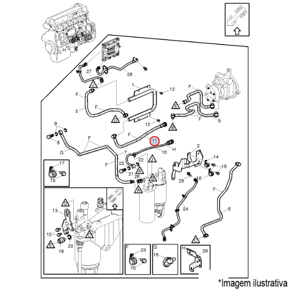 TUBO COMBUSTIVEL CAMINHÃO VOLVO - Dex Peças