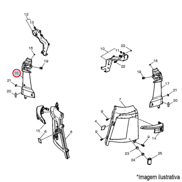 ACABAMENTO LATERAL FAROL DIANT. LD CAMINHÃO VOLVO FM - Dex Peças