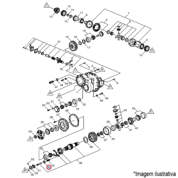 ARRUELA ASSENTO DIAFRAGMA BLOQUEIO DIFERENCIAL CAMINHÃO VOLVO - Dex Peças