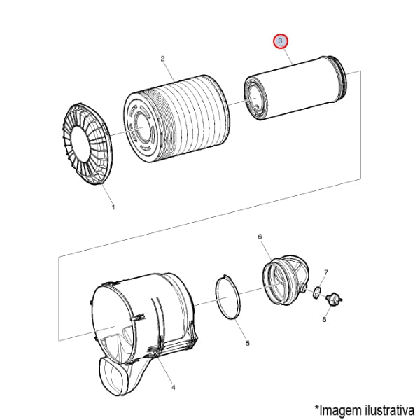FILTRO AR SEGURANÇA MOTOR CAMINHÃO VOLVO FH - Dex Peças