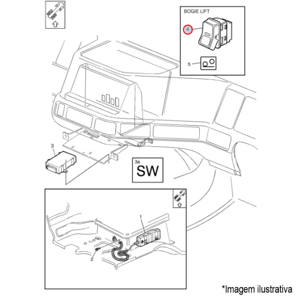 INTERRUPTOR COMANDO ERGUEDOR TRUCK CAMINHÃO VOLVO - Dex Peças