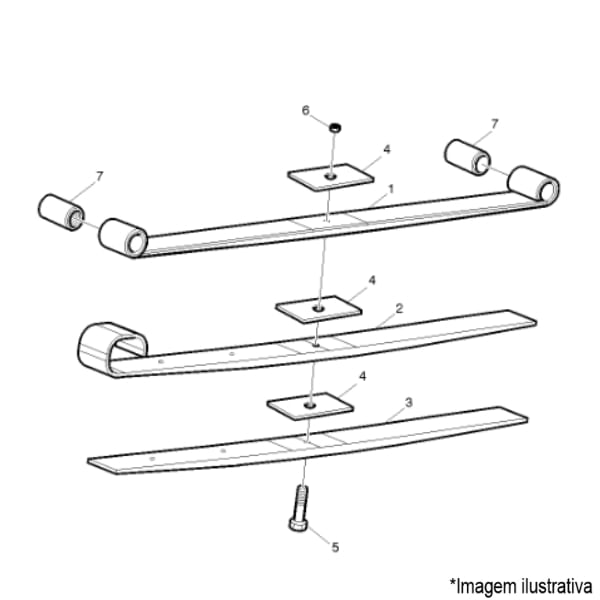 FEIXE MOLA SUSPENSÃO DIANT. 8X4 CAMINHÃO VOLVO - Dex Peças