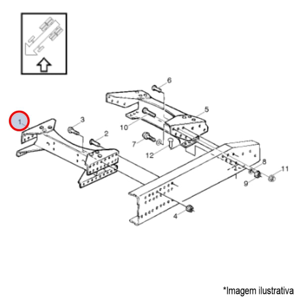 TRAVESSA CENTRAL CHASSI CAMINHÃO VOLVO - Dex Peças