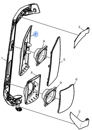 CARCAÇA ESPELHO RETROVISOR LADO DIREITO CAMINHÃO VOLVO - Dex Peças