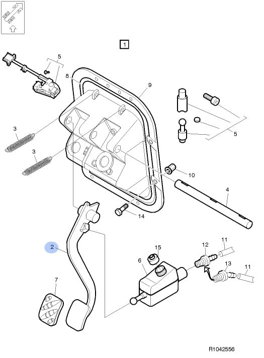 PEDAL DA EMBREAGEM CAMINHÃO/ÔNIBUS VOLVO - Dex Peças