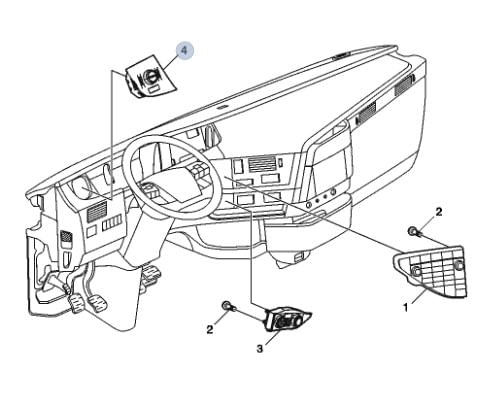 PAINEL DE INTERRUPTORES CAMINHÃO VOLVO FM 4 - Dex Peças