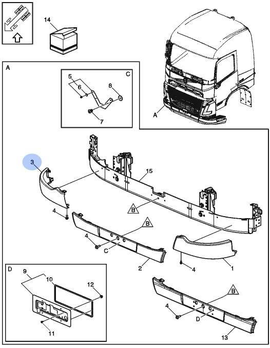 PARA-CHOQUE CAMINHÃO VOLVO - Dex Peças